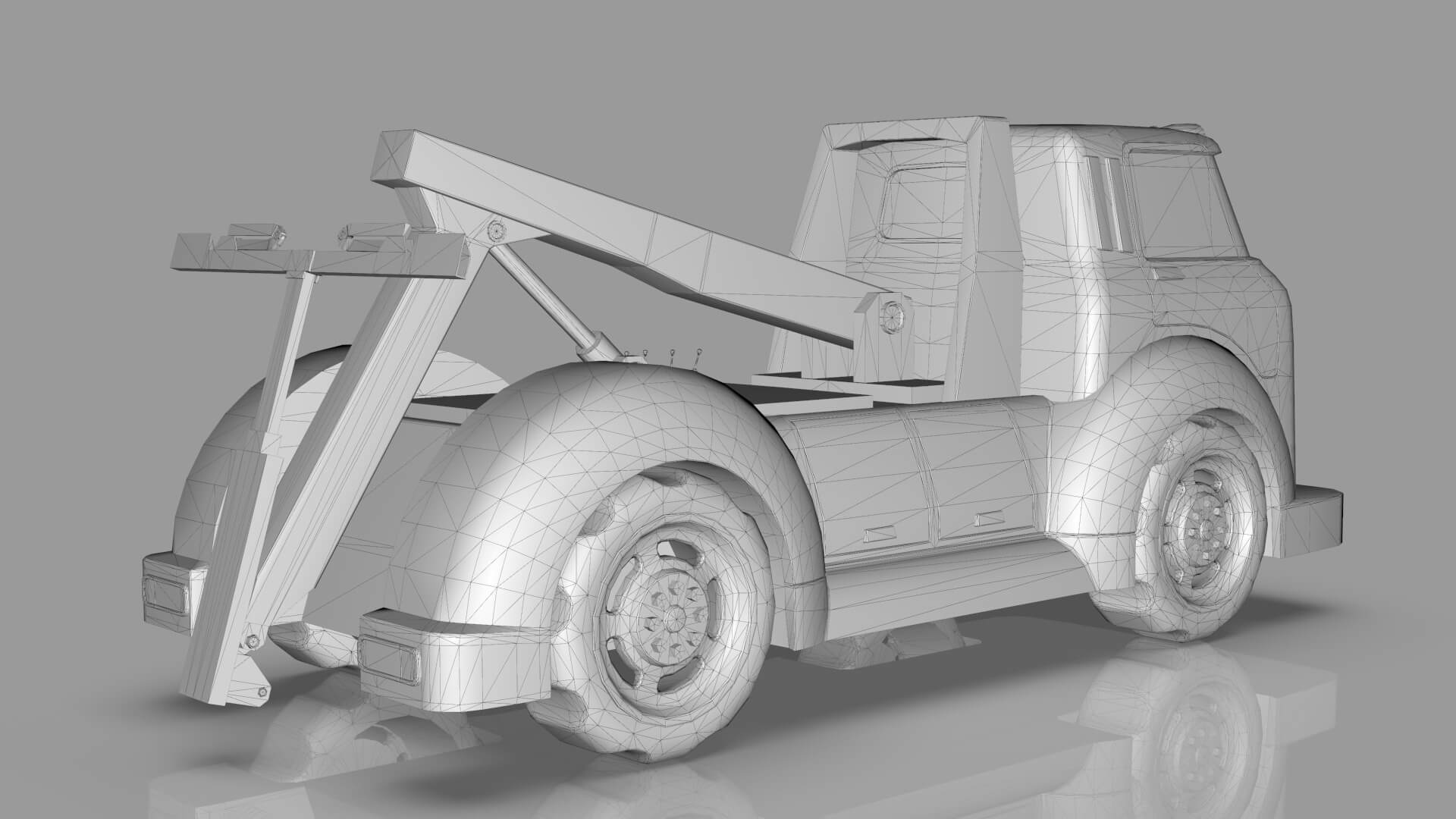 Wrecker Tow Truck Cartoon Vehicle - 3D Model by Arq_Lugo