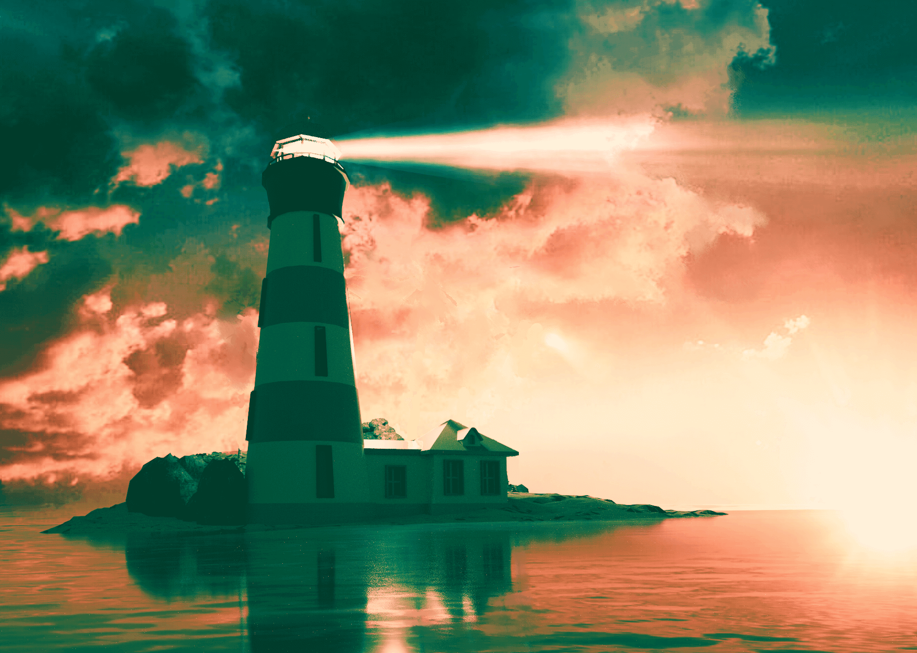 Lighthouse 3D Render, Digital Art by Arq_Maaaahh