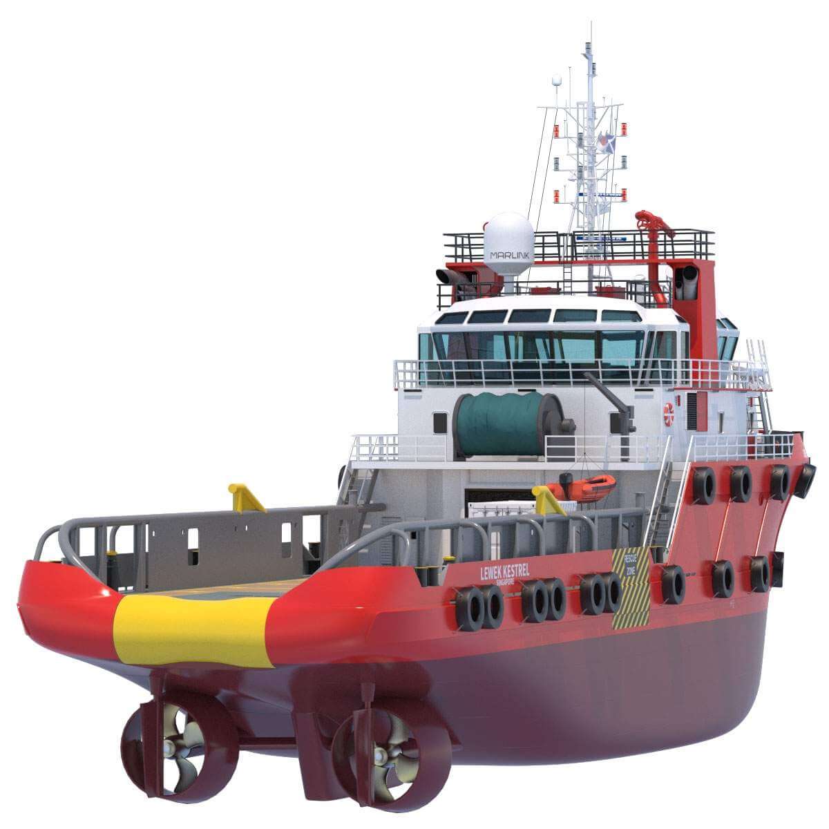 48m AHTS Anchor Handling Tug - 3D Model by ArqArt