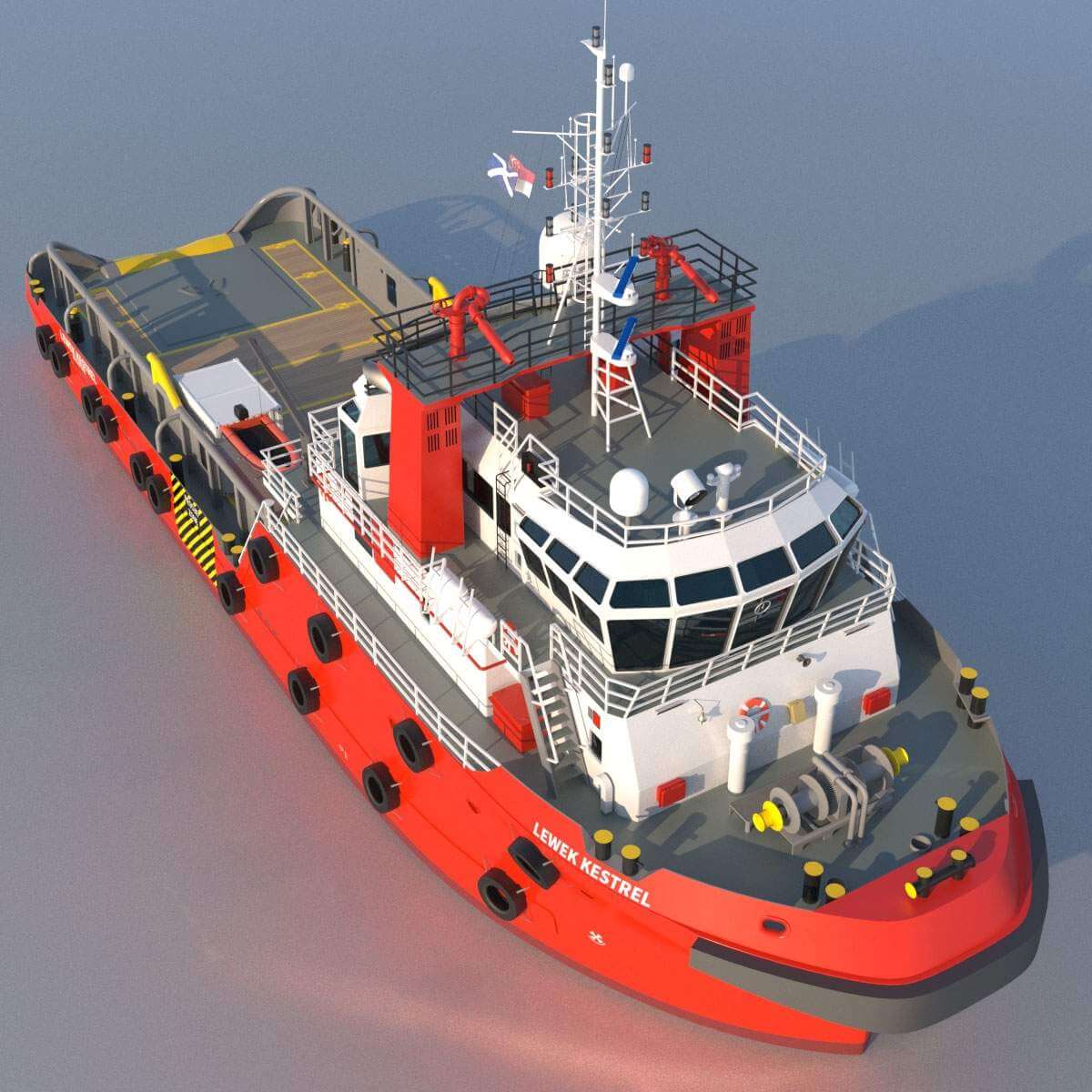 48m AHTS Anchor Handling Tug - 3D Model by ArqArt