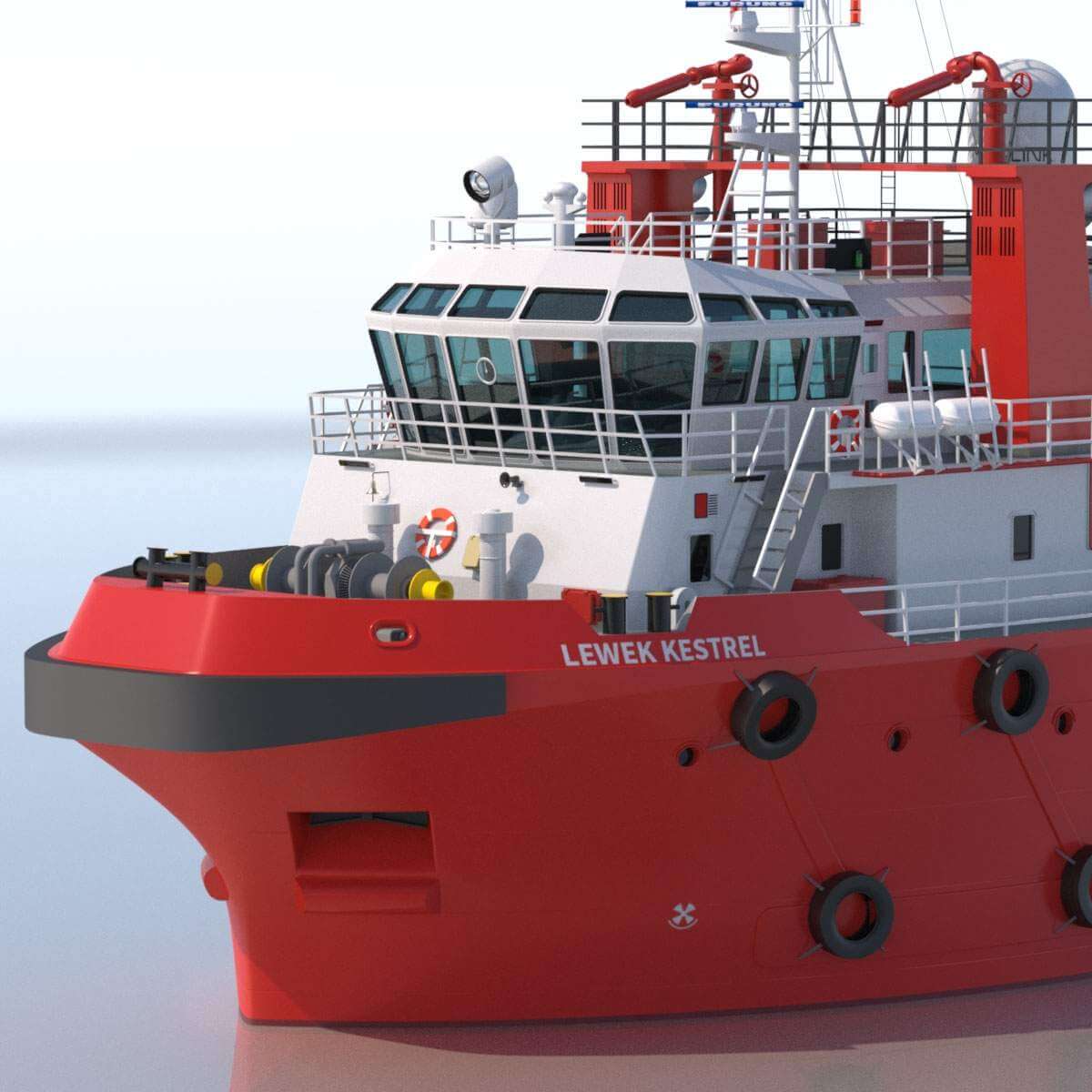 48m AHTS Anchor Handling Tug - 3D Model by ArqArt