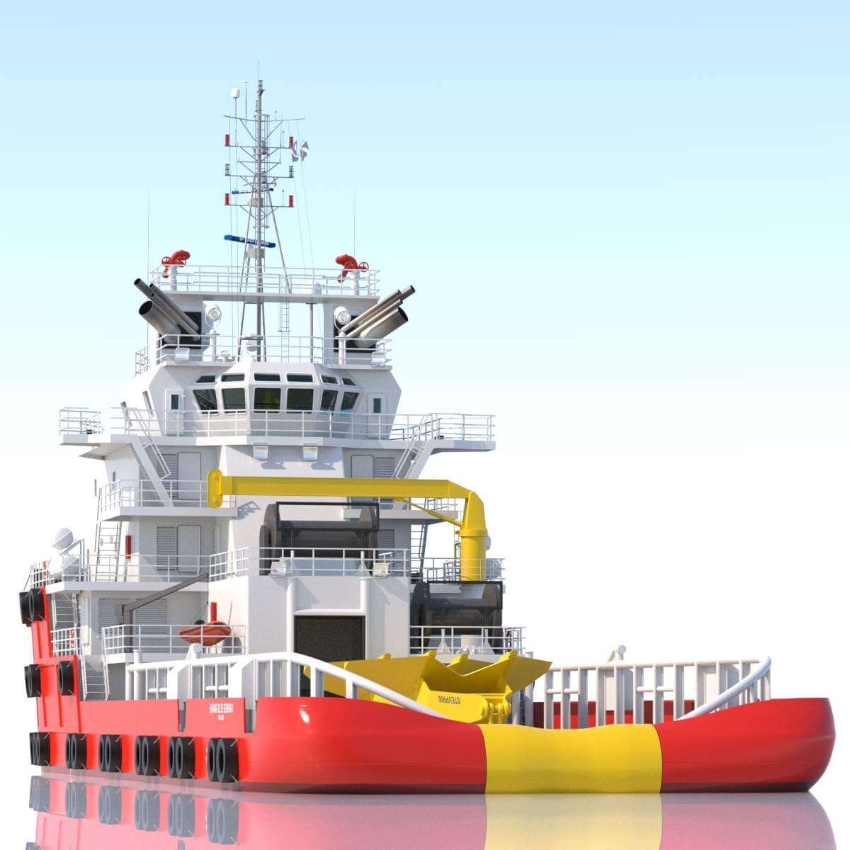70m AHTS Anchor Handling Tug Supply - 3D Model by ArqArt