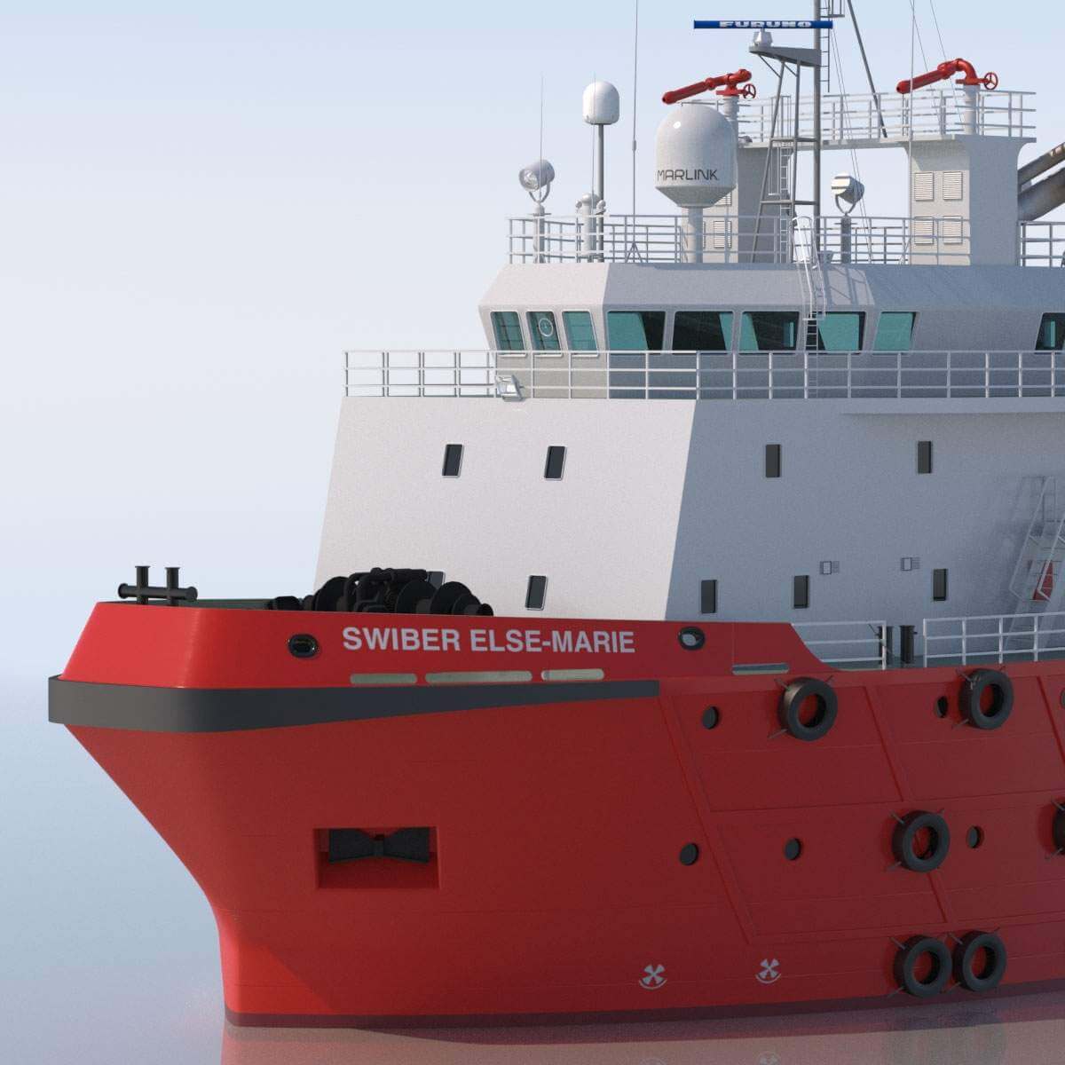 70m AHTS Anchor Handling Tug Supply - 3D Model by ArqArt