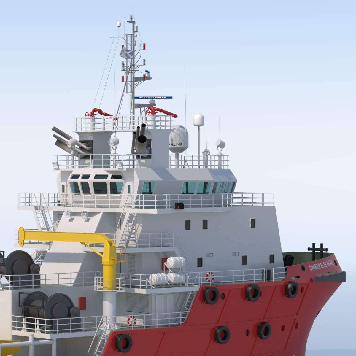 70m AHTS Anchor Handling Tug Supply - 3D Model by ArqArt