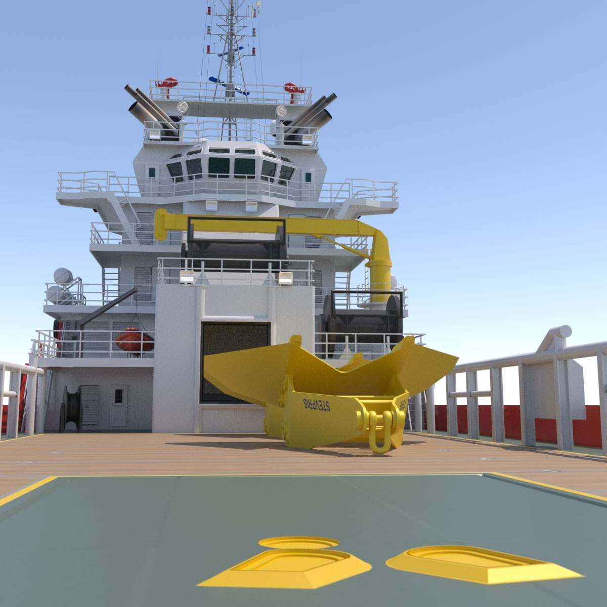 70m AHTS Anchor Handling Tug Supply - 3D Model by ArqArt