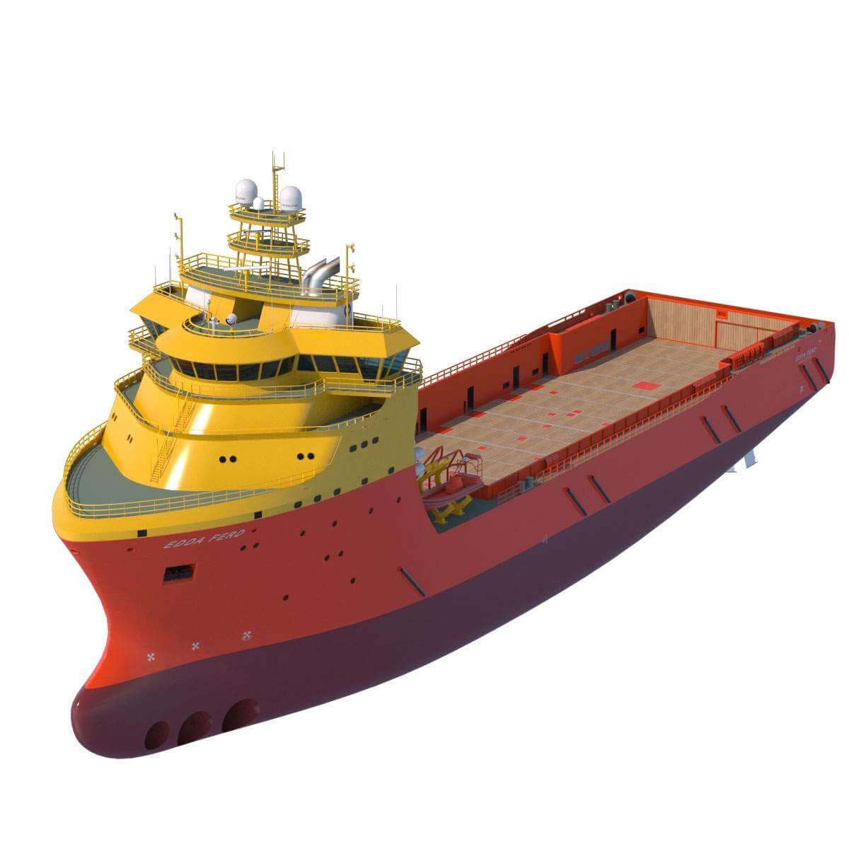 92m Platform Supply Vessel Edda Ferd - 3D Model by ArqArt