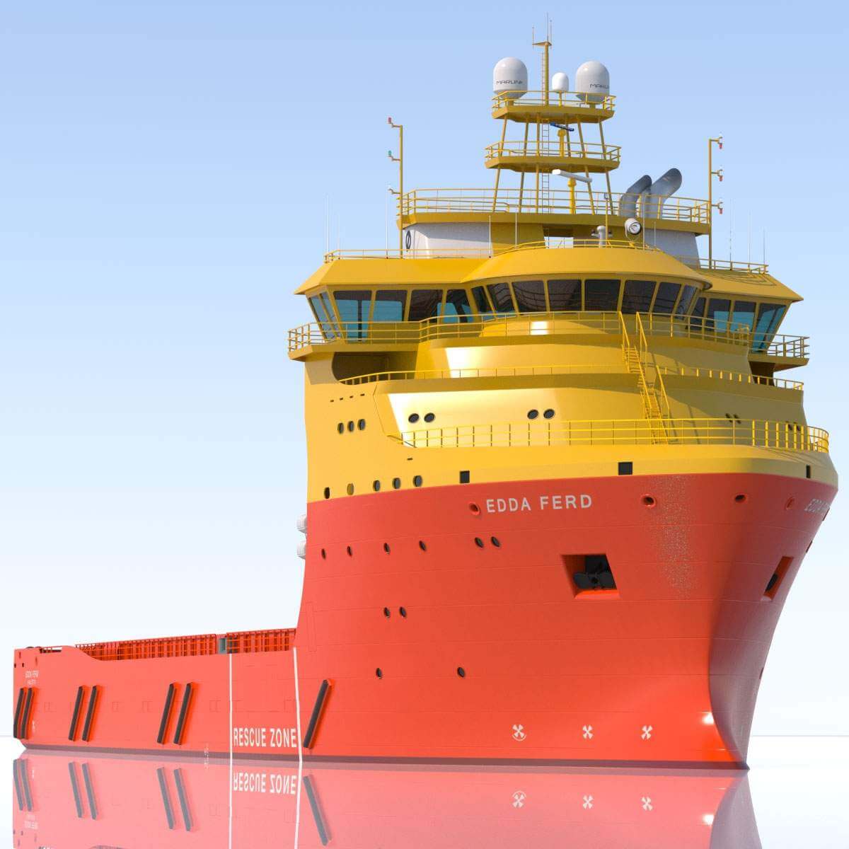 92m Platform Supply Vessel Edda Ferd - 3D Model by ArqArt