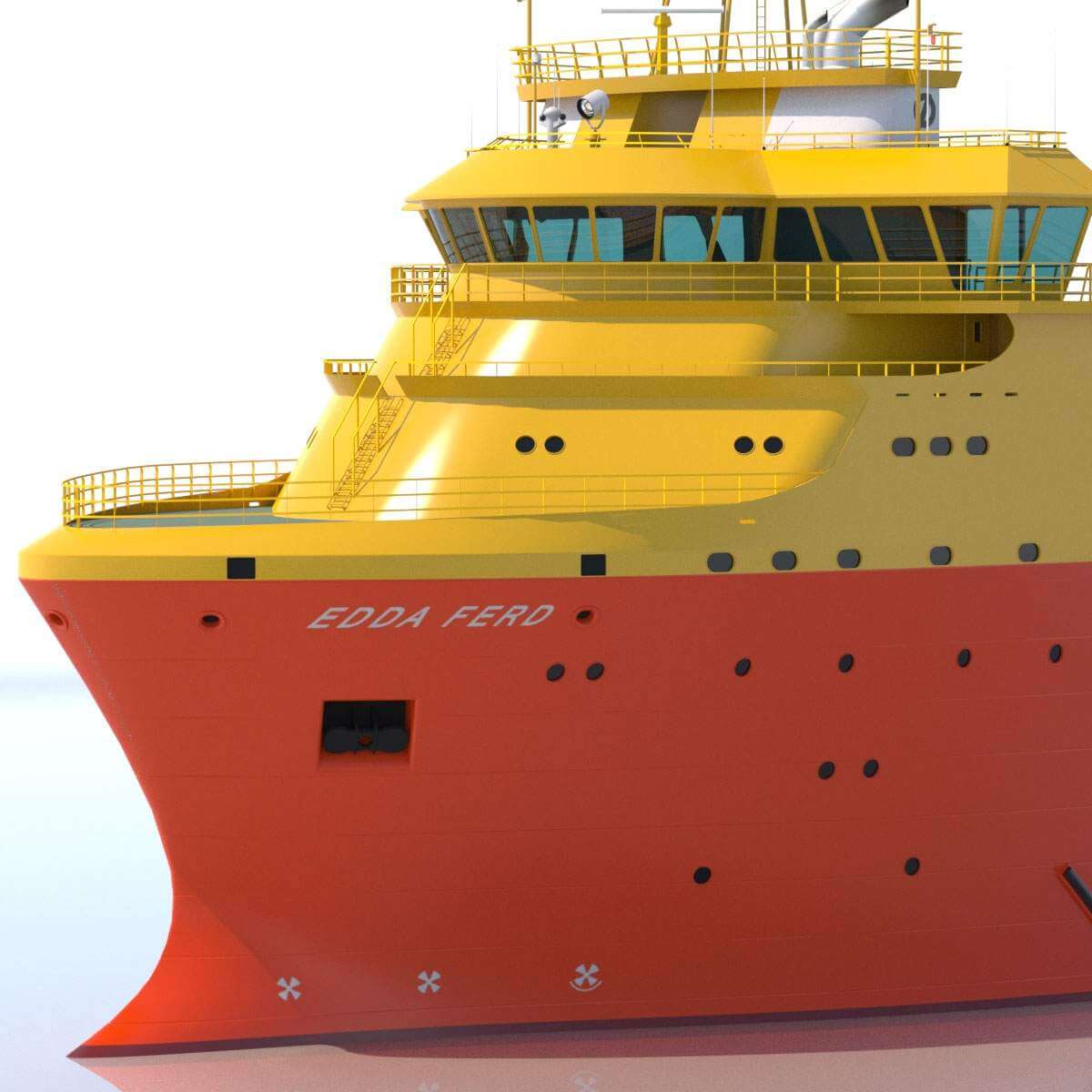 92m Platform Supply Vessel Edda Ferd - 3D Model by ArqArt