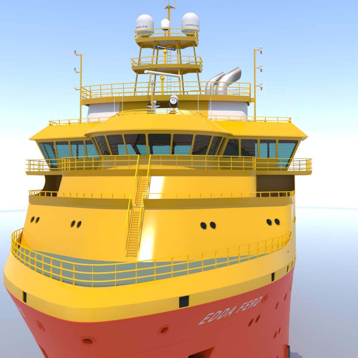 92m Platform Supply Vessel Edda Ferd - 3D Model by ArqArt