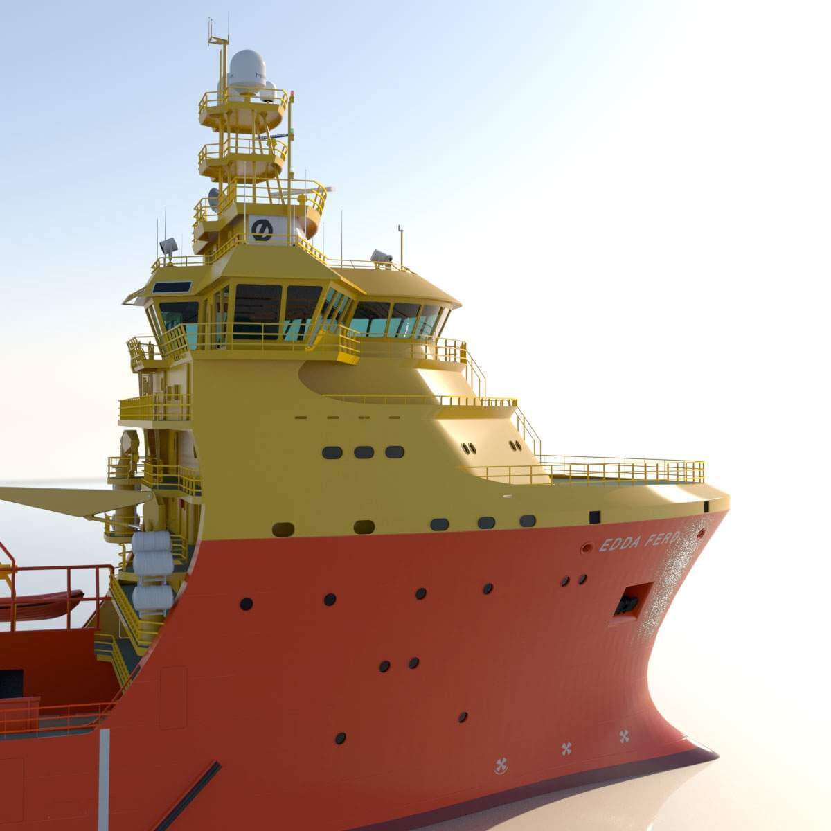 92m Platform Supply Vessel Edda Ferd - 3D Model by ArqArt