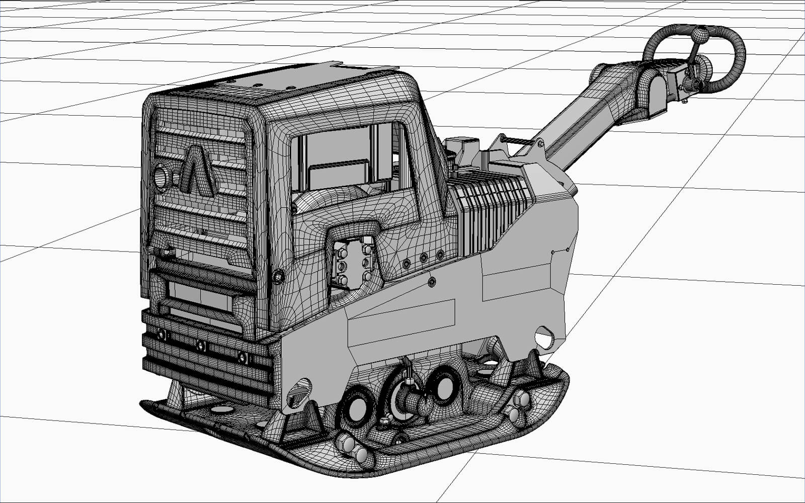 Ammann 55-75 Vibratory Reversible Plate 3D Model by ArqArt