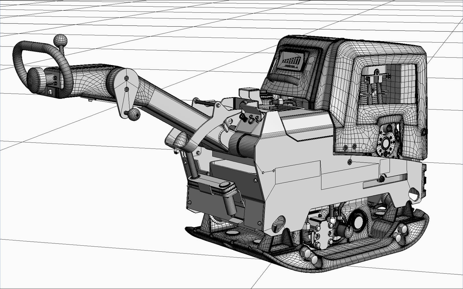 Ammann 55-75 Vibratory Reversible Plate 3D Model by ArqArt