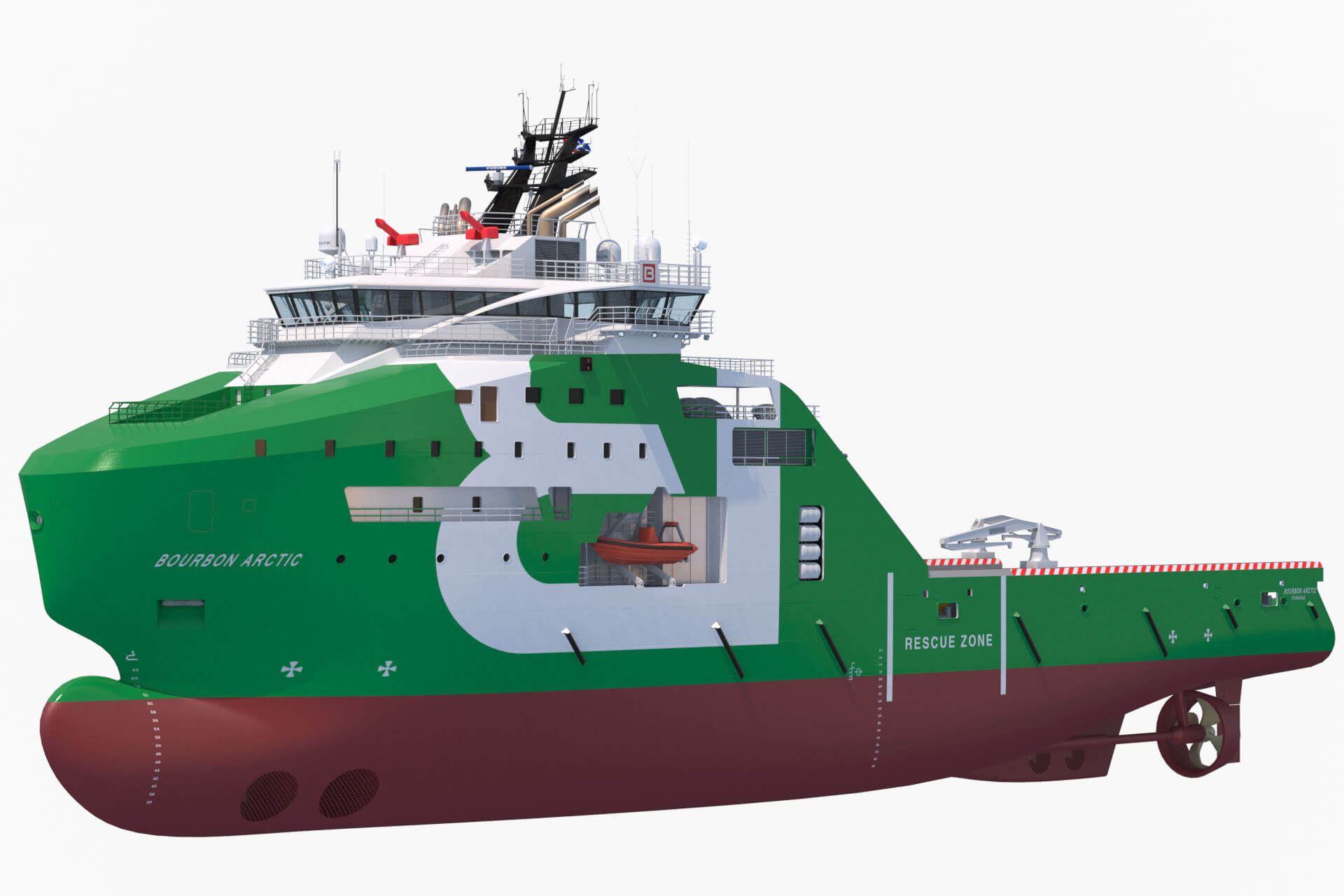 Anchor Handling Tug Supply Vessel Bourbon Arctic - 3D Model by ArqArt