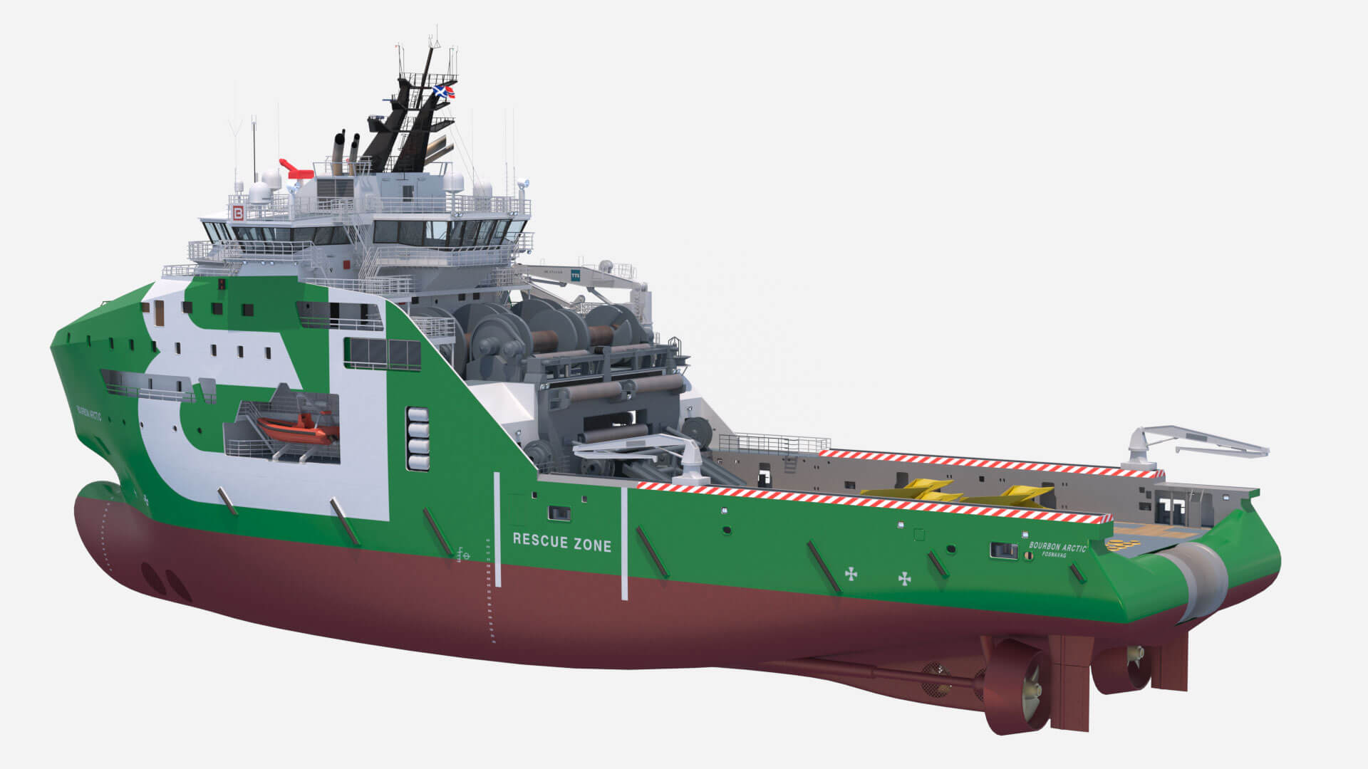 Anchor Handling Tug Supply Vessel Bourbon Arctic - 3D Model by ArqArt