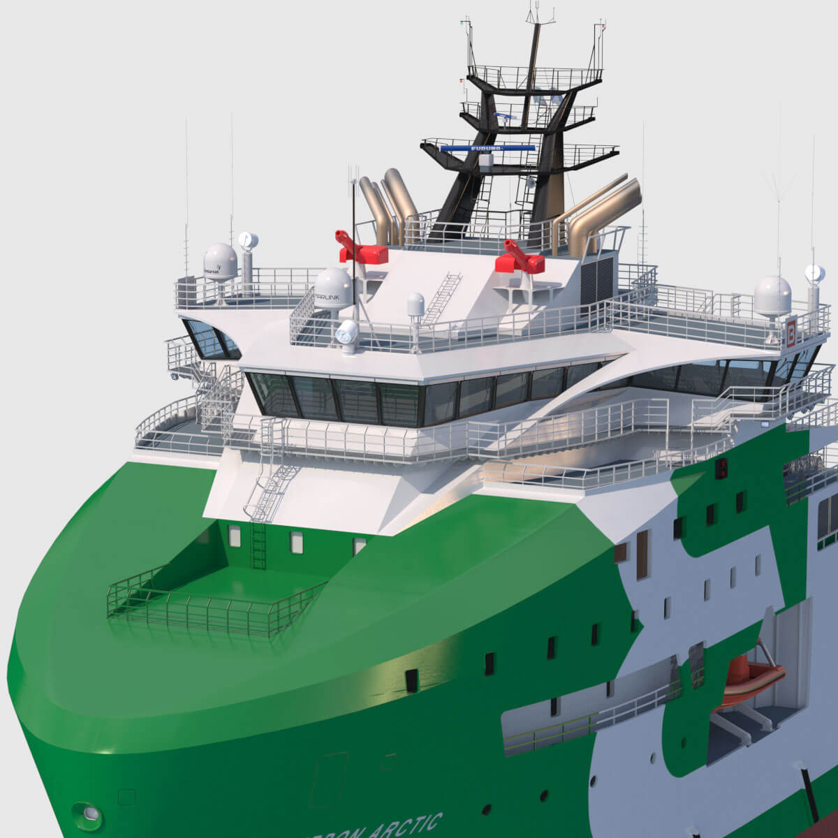 Anchor Handling Tug Supply Vessel Bourbon Arctic - 3D Model by ArqArt