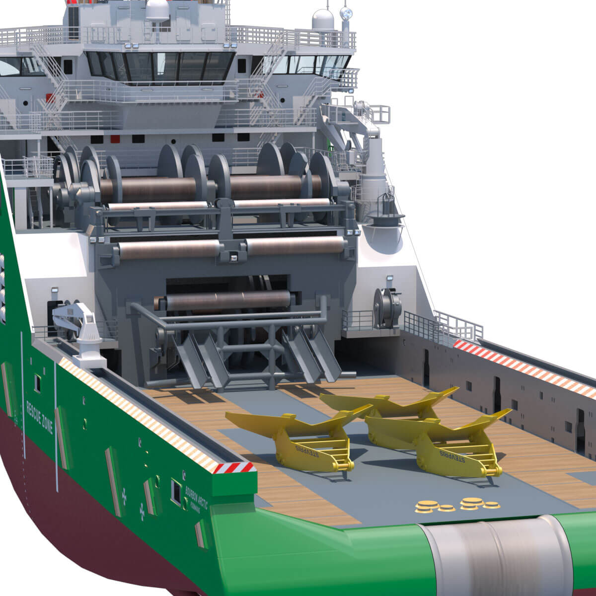 Anchor Handling Tug Supply Vessel Bourbon Arctic - 3D Model by ArqArt