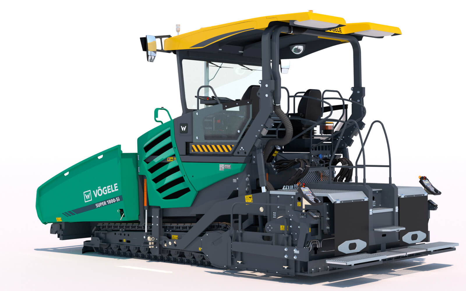 Asphalt Paver Vogele Super 1800 5I PBR - 3D Model by ArqArt