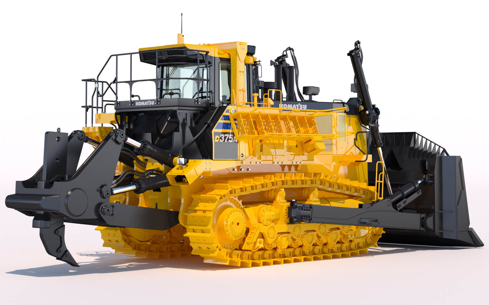 Bulldozer Komatsu D375A-8 3D Model by ArqArt