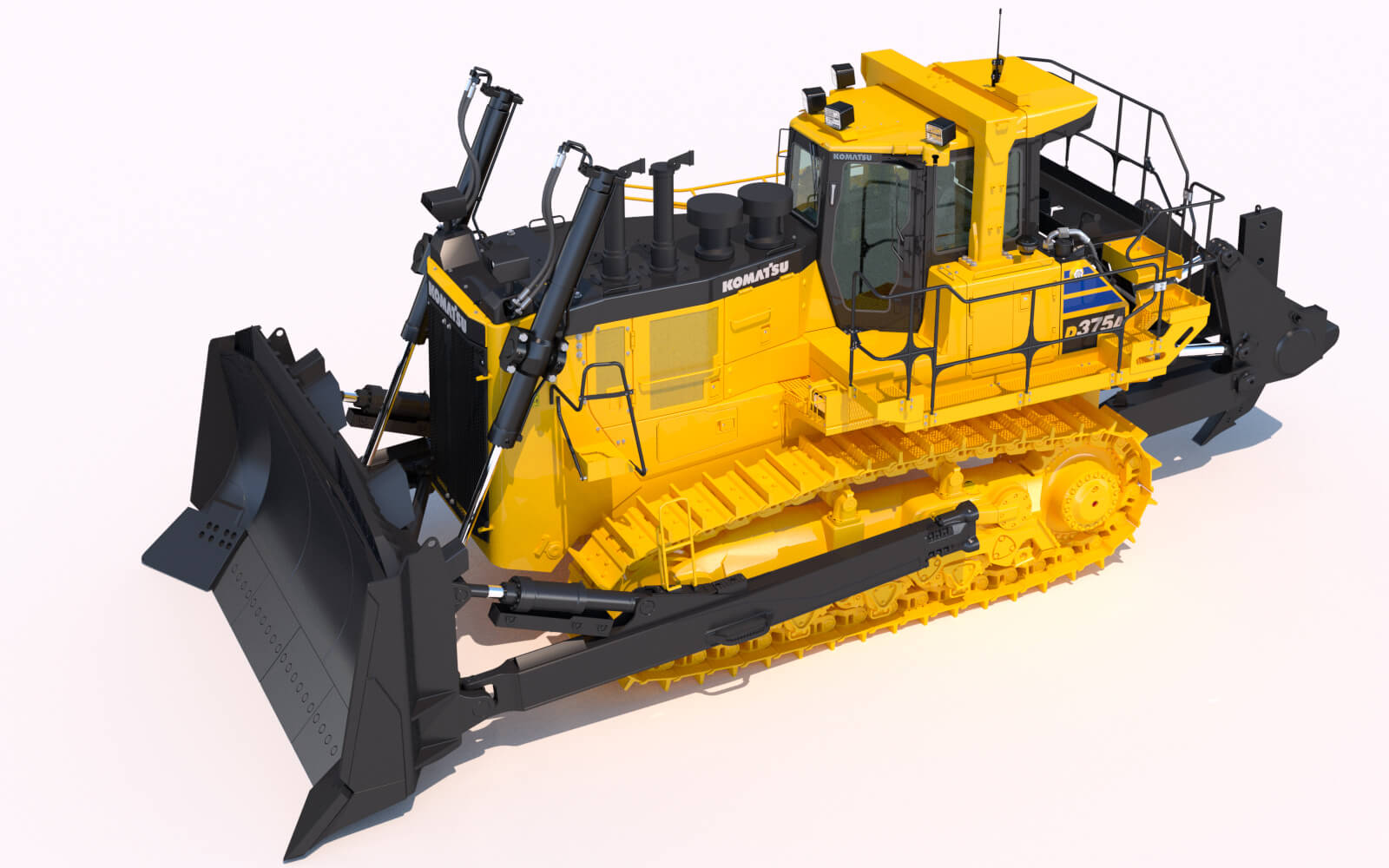Bulldozer Komatsu D375A-8 3D Model by ArqArt