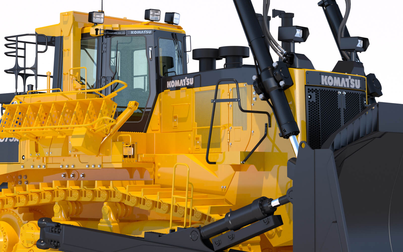 Bulldozer Komatsu D375A-8 3D Model by ArqArt