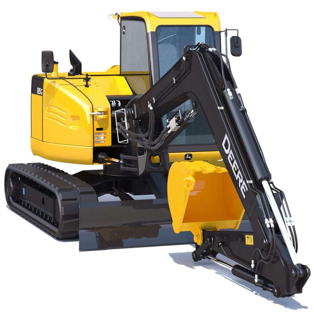 Deere 85G Compact Excavator - 3D Model by ArqArt