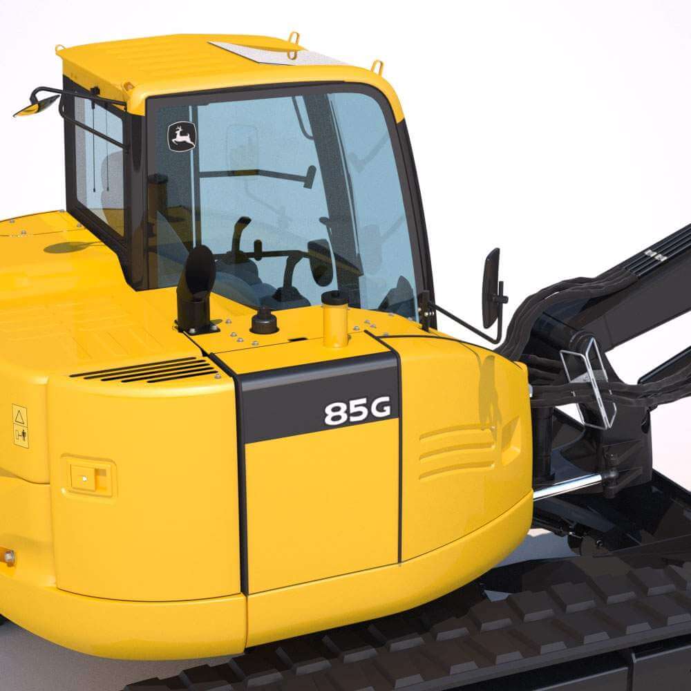 Deere 85G Compact Excavator - 3D Model by ArqArt