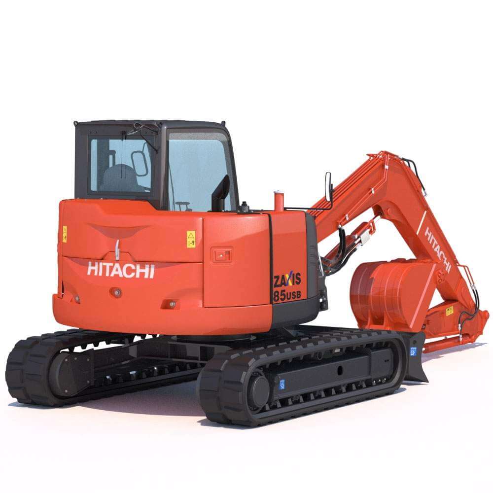 Hitachi Zx85Usb Compact Excavator - 3D Model by ArqArt