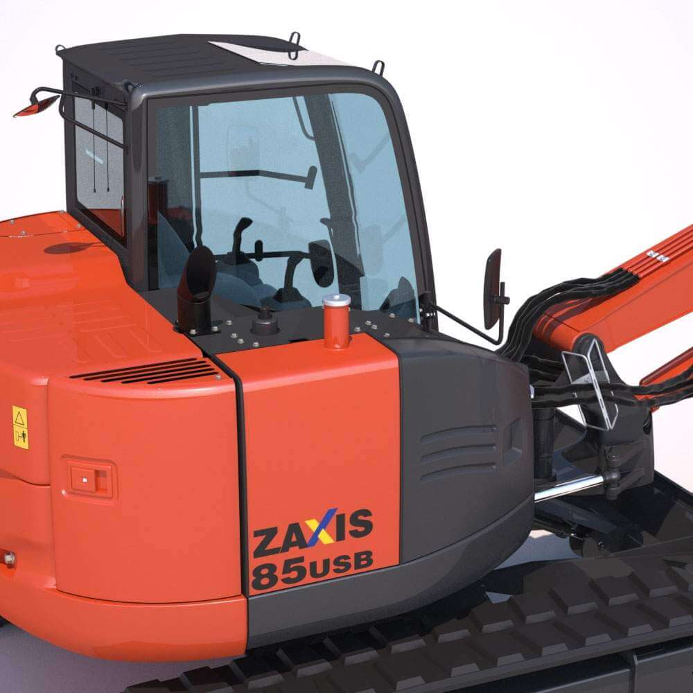 Hitachi Zx85Usb Compact Excavator - 3D Model by ArqArt