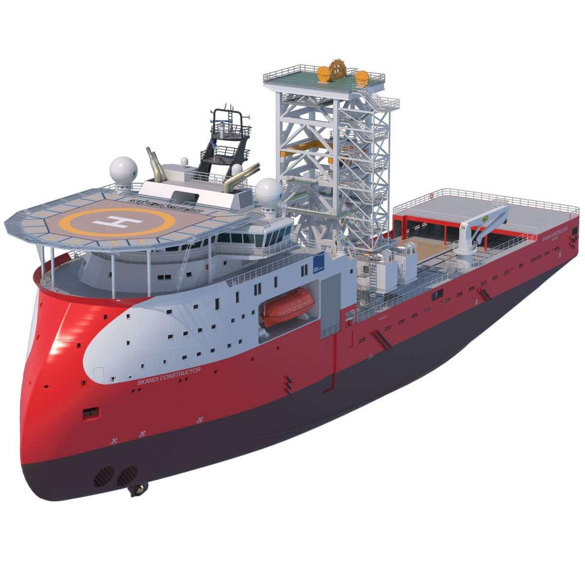 Construction Well Intervention Vessel Skandi Constructor - 3D Model by ...