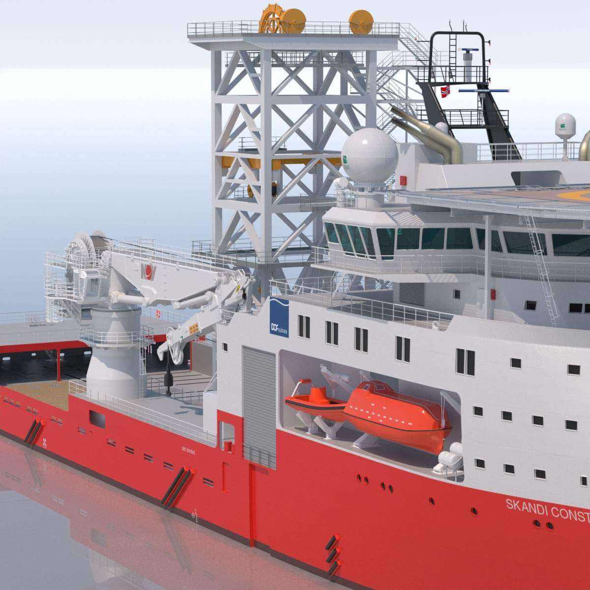 Construction Well Intervention Vessel Skandi Constructor - 3D Model by ...