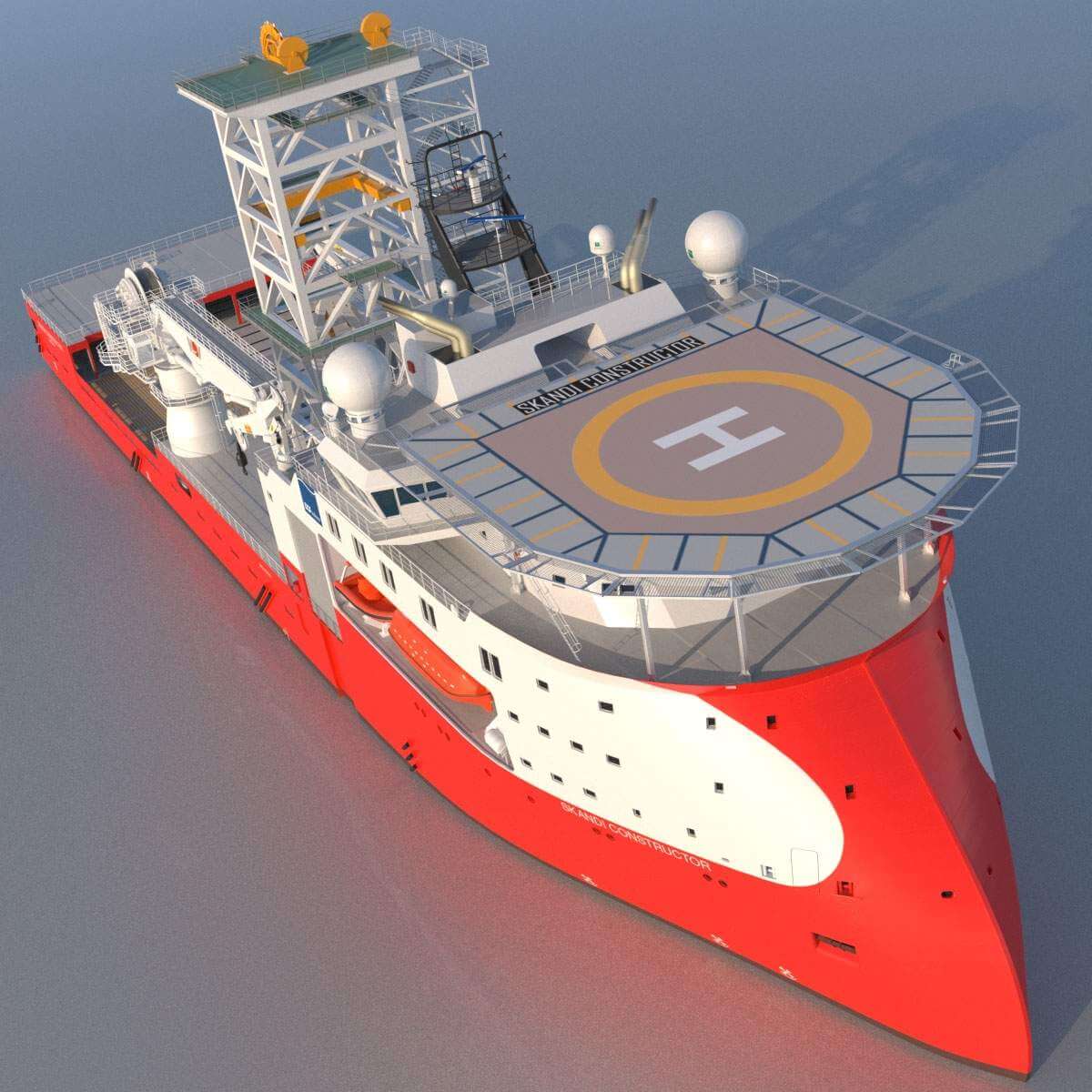 Construction Well Intervention Vessel Skandi Constructor - 3D Model by ...
