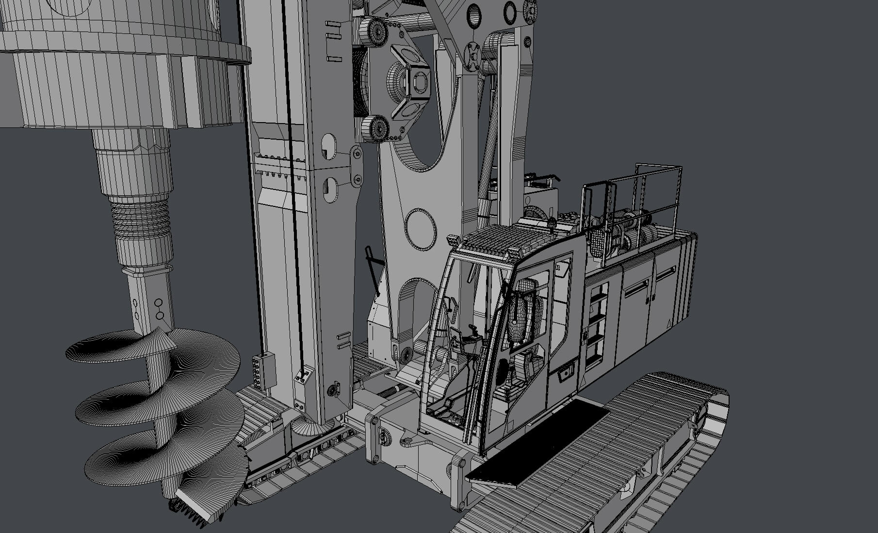 Drilling Rig Liebherr LB45 - 3D Model by ArqArt