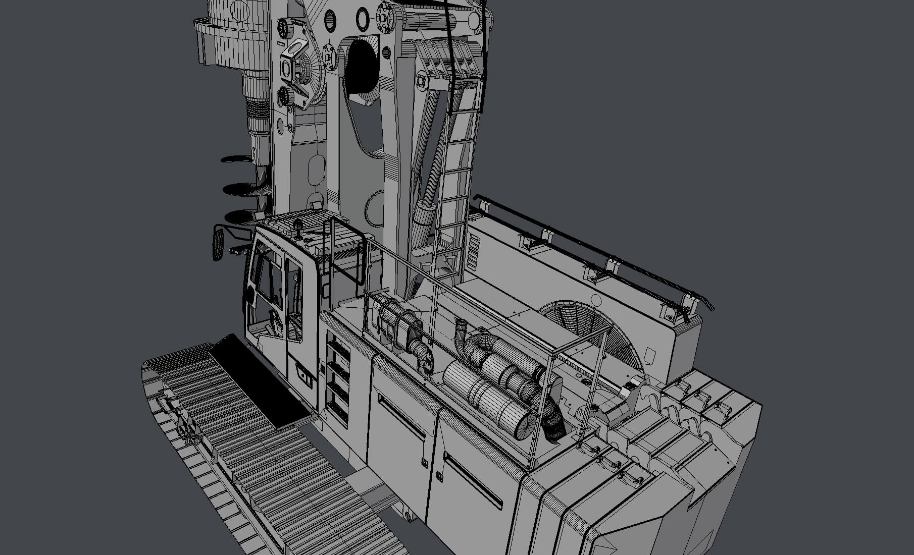 Drilling Rig Liebherr LB45 - 3D Model by ArqArt
