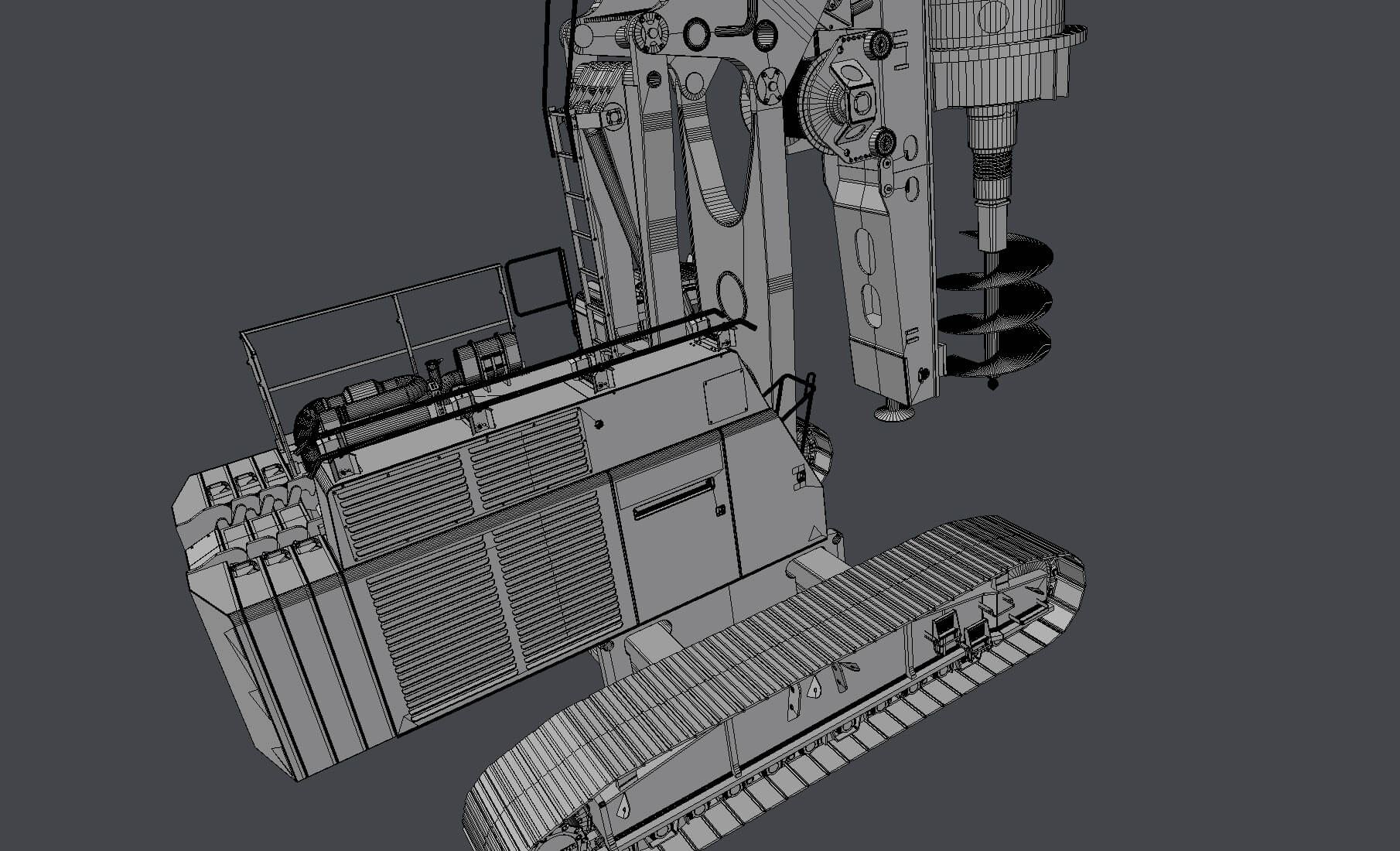 Drilling Rig Liebherr LB45 - 3D Model by ArqArt