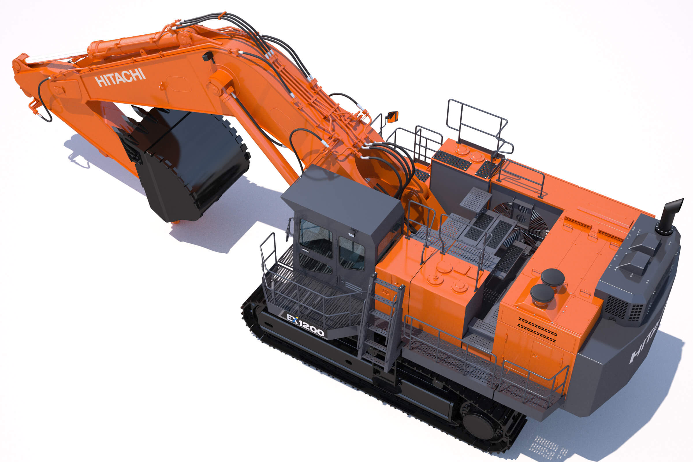 Excavator Hitachi Ex1200-7 3D Model by ArqArt