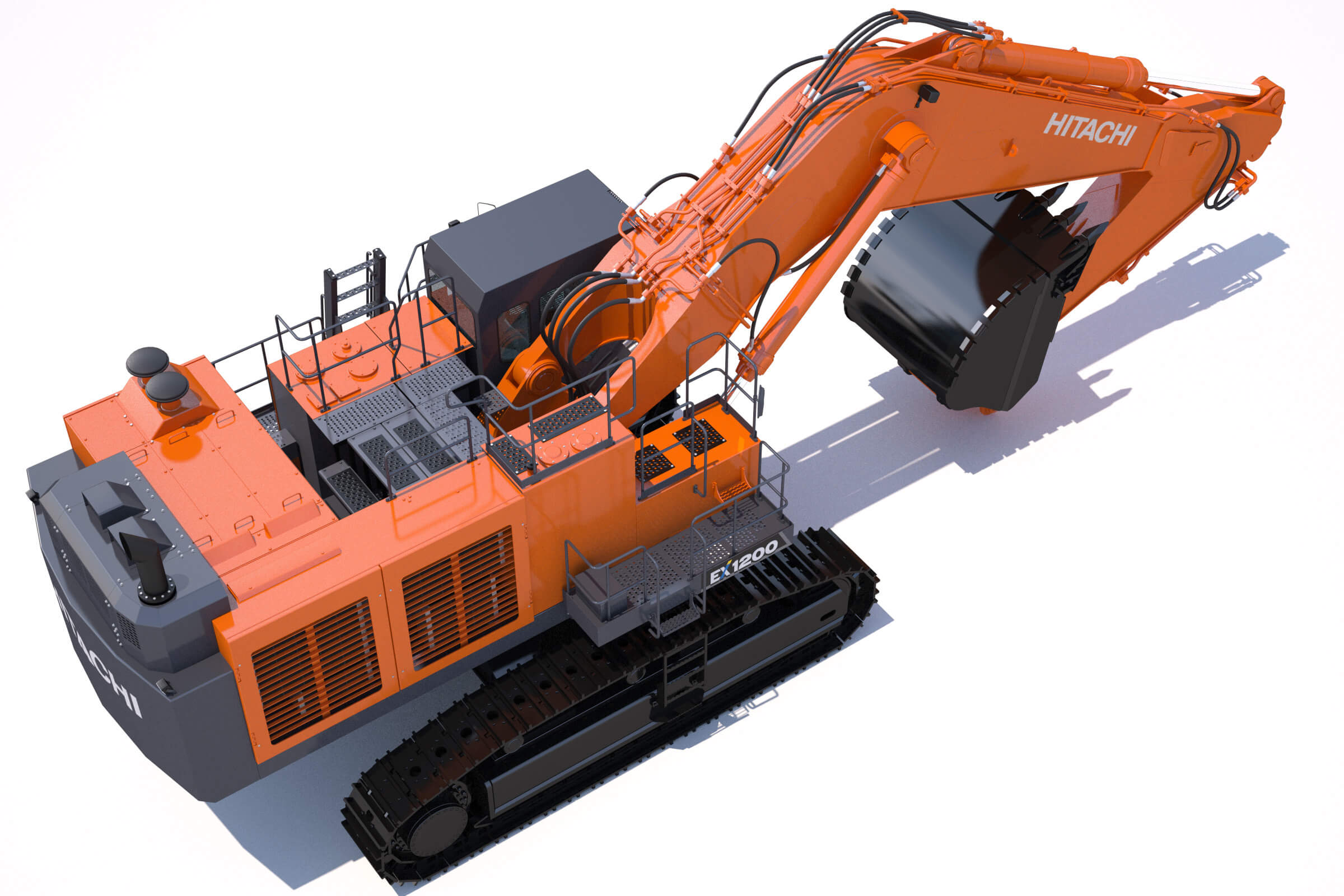 Excavator Hitachi Ex1200-7 3D Model by ArqArt