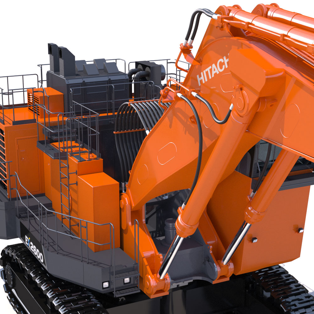 Excavator Hitachi Ex2600-7 3D Model by ArqArt