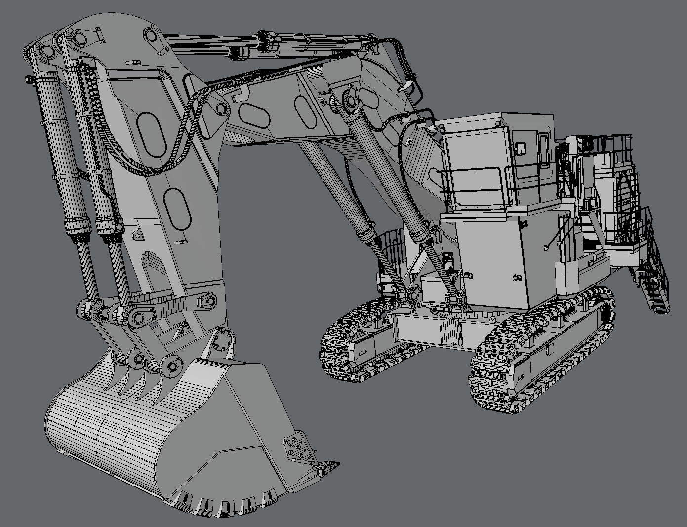 Excavator Hitachi Ex2600-7 3D Model by ArqArt