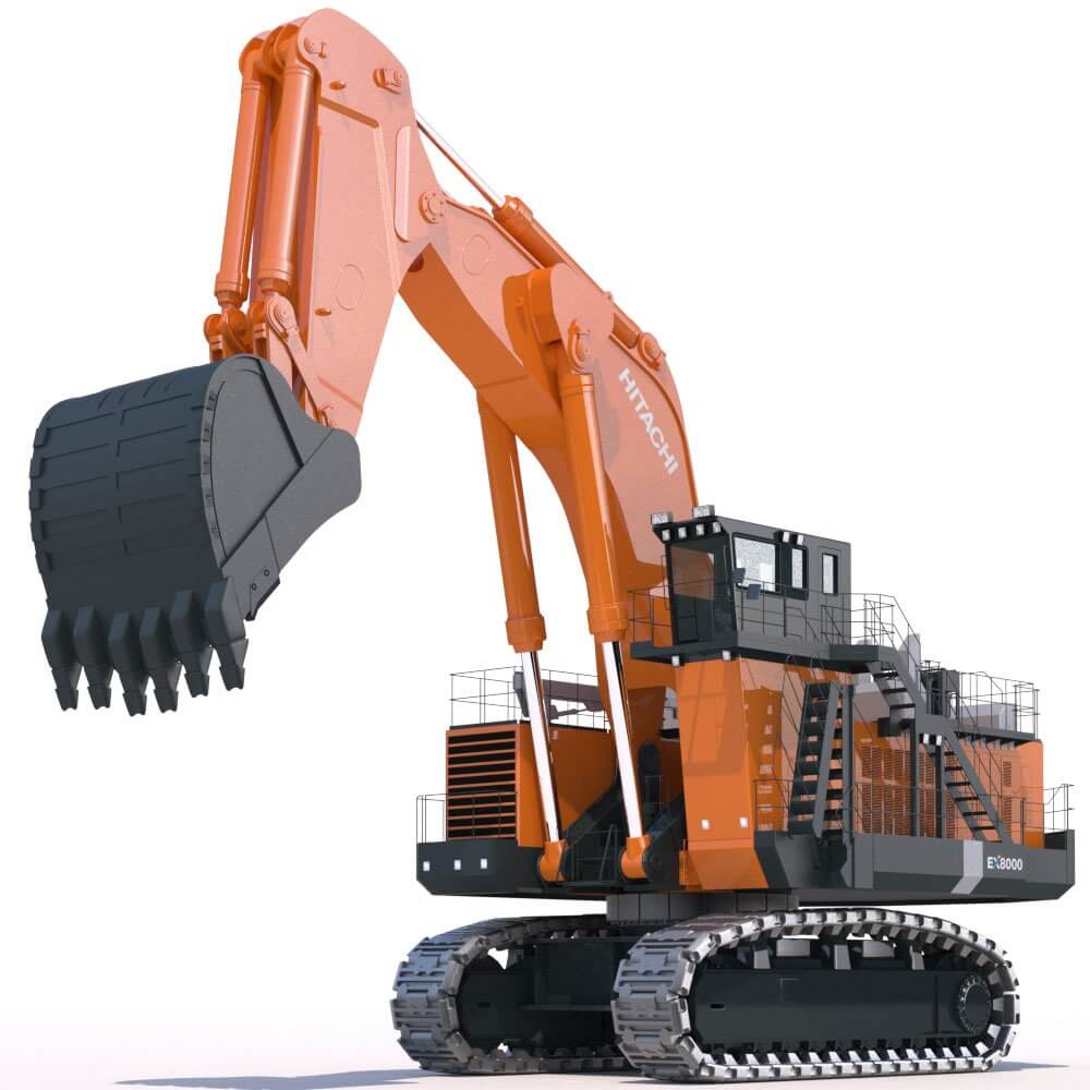 Excavator Hitachi Ex8000 Backhoe - 3D Model by ArqArt