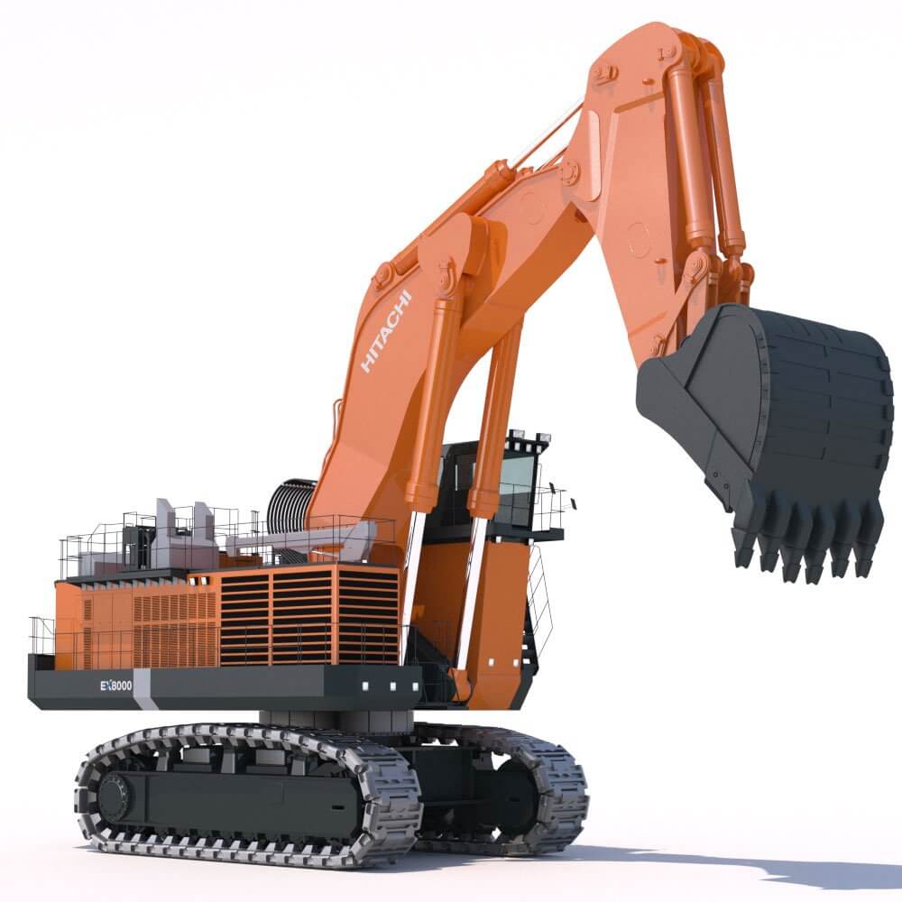 Excavator Hitachi Ex8000 Backhoe - 3D Model by ArqArt