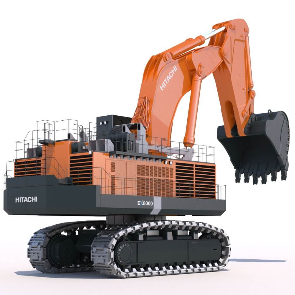 Excavator Hitachi Ex8000 Backhoe - 3D Model by ArqArt