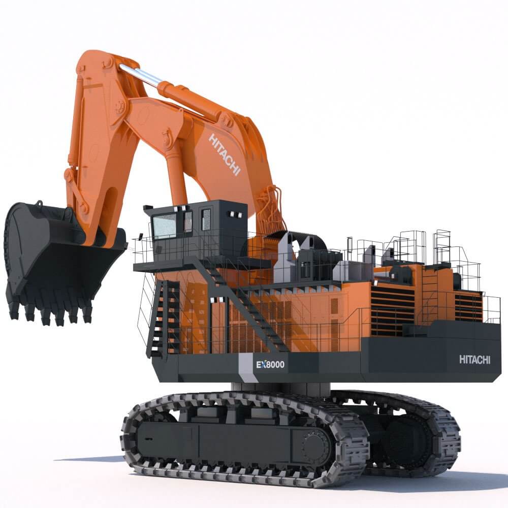 Excavator Hitachi Ex8000 Backhoe - 3D Model by ArqArt
