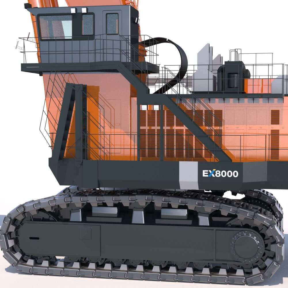 Excavator Hitachi Ex8000 Backhoe - 3D Model by ArqArt