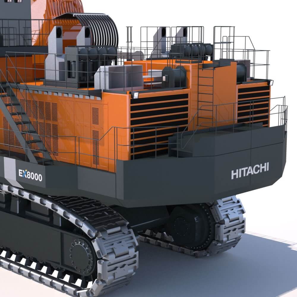 Excavator Hitachi Ex8000 Backhoe - 3D Model by ArqArt