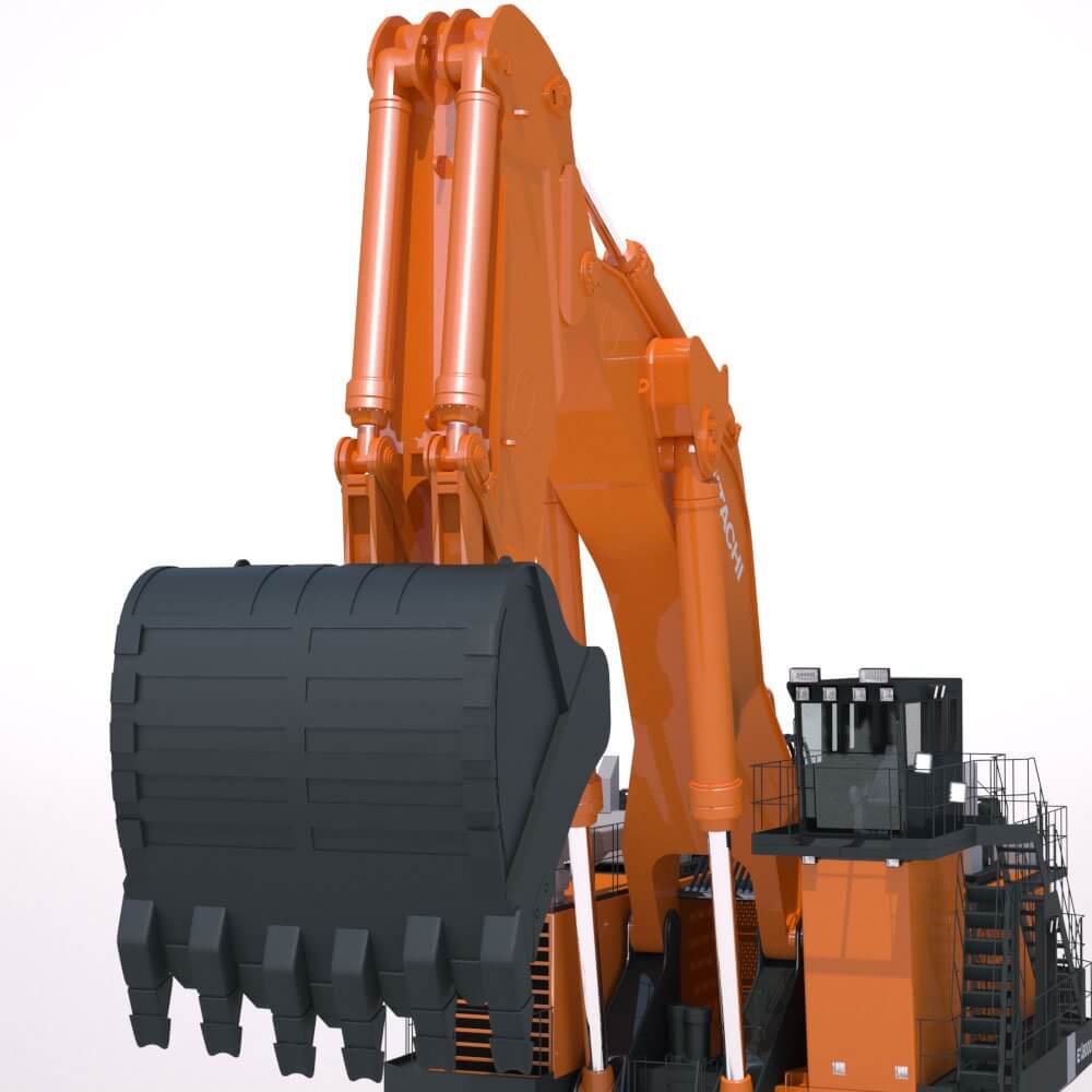 Excavator Hitachi Ex8000 Backhoe - 3D Model by ArqArt