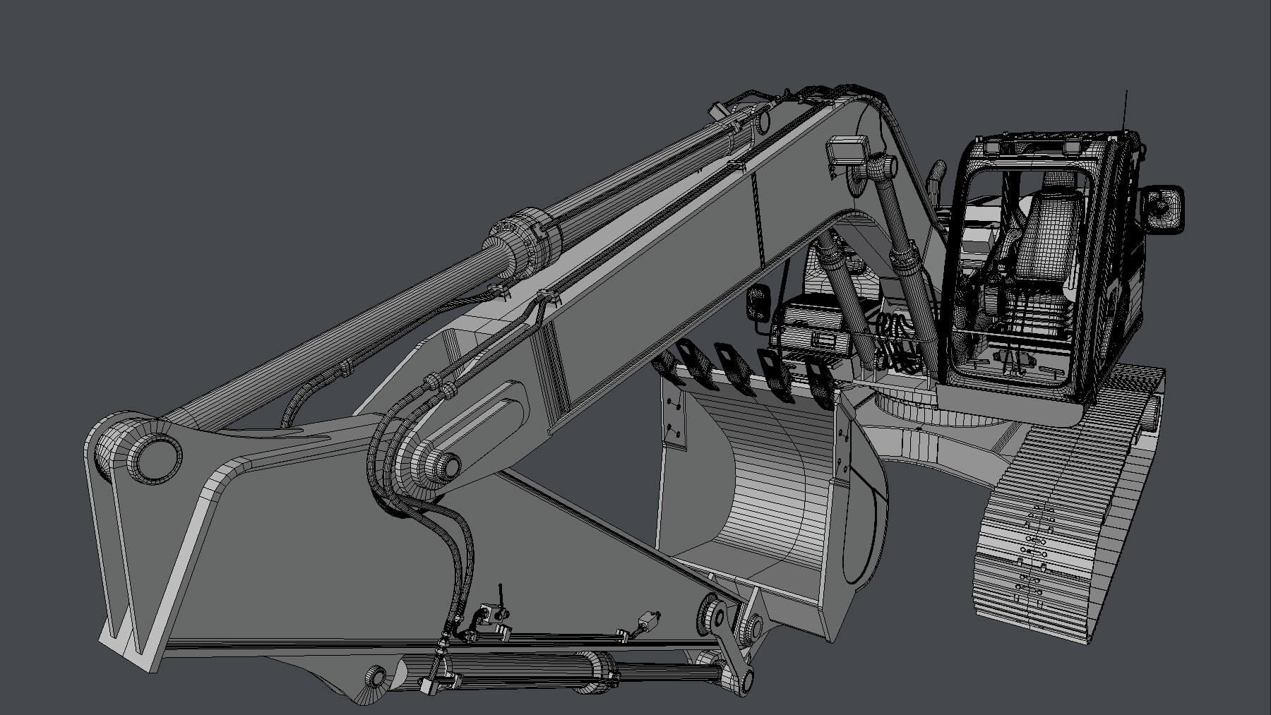 Excavator Hitachi Zaxis ZX180 LC - 3D Model by ArqArt