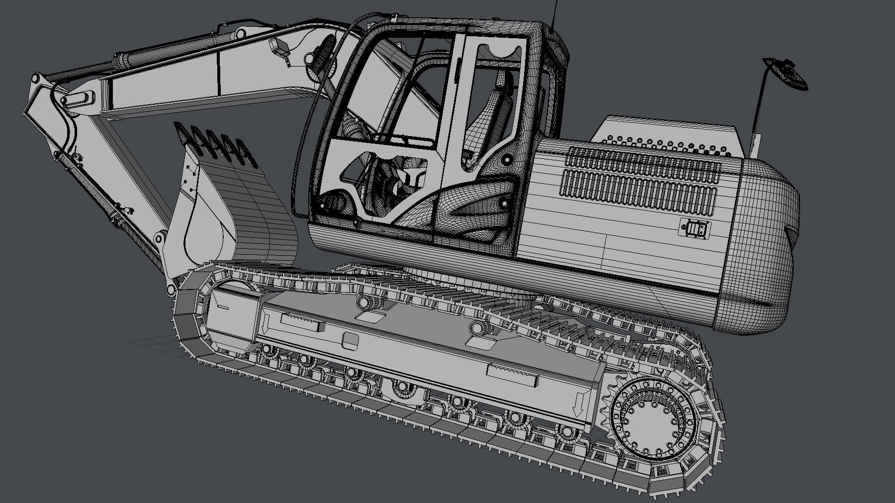Excavator Hitachi Zaxis ZX180 LC - 3D Model by ArqArt
