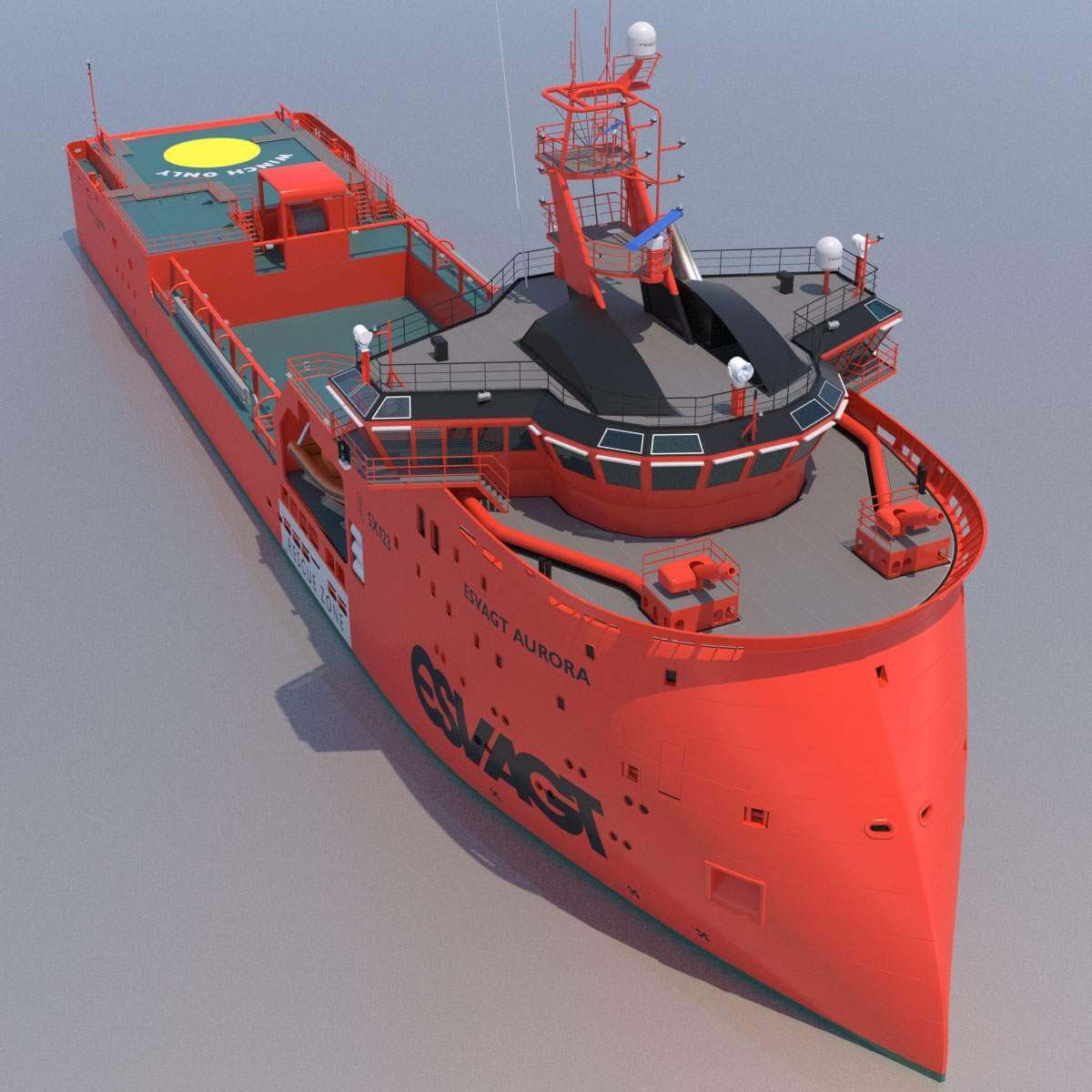 Fast Rescue Vessel Esvagt Aurora - 3D Model by ArqArt