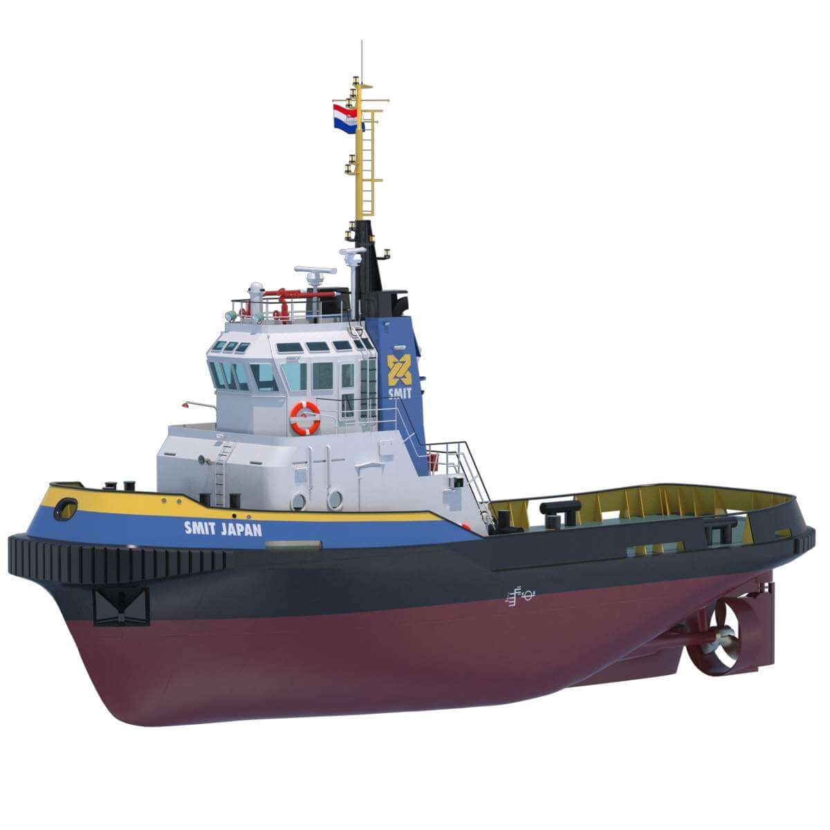 Harbour Tug Smit Japan - 3D Model by ArqArt