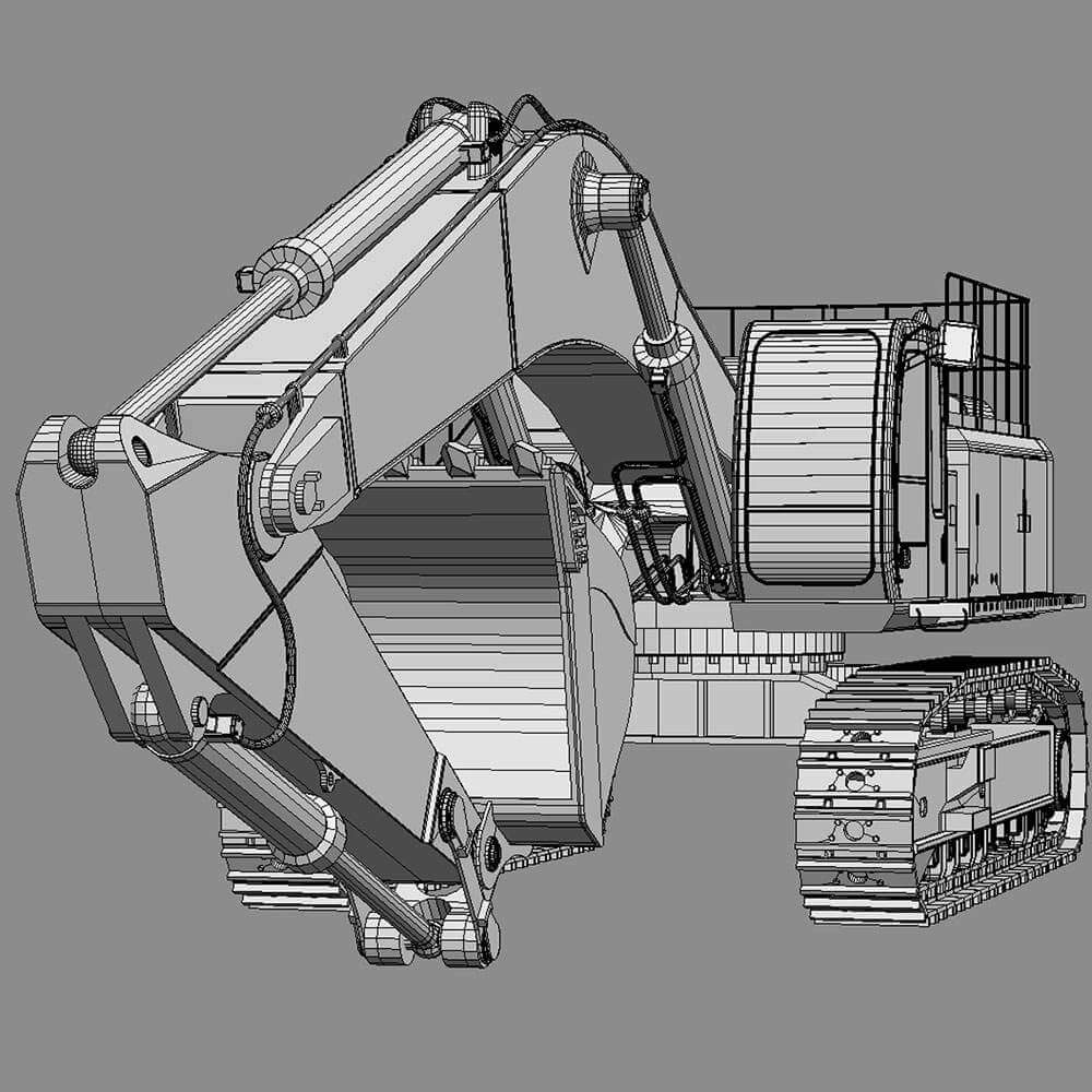Hitachi Zaxis 800 - 3D Model by ArqArt